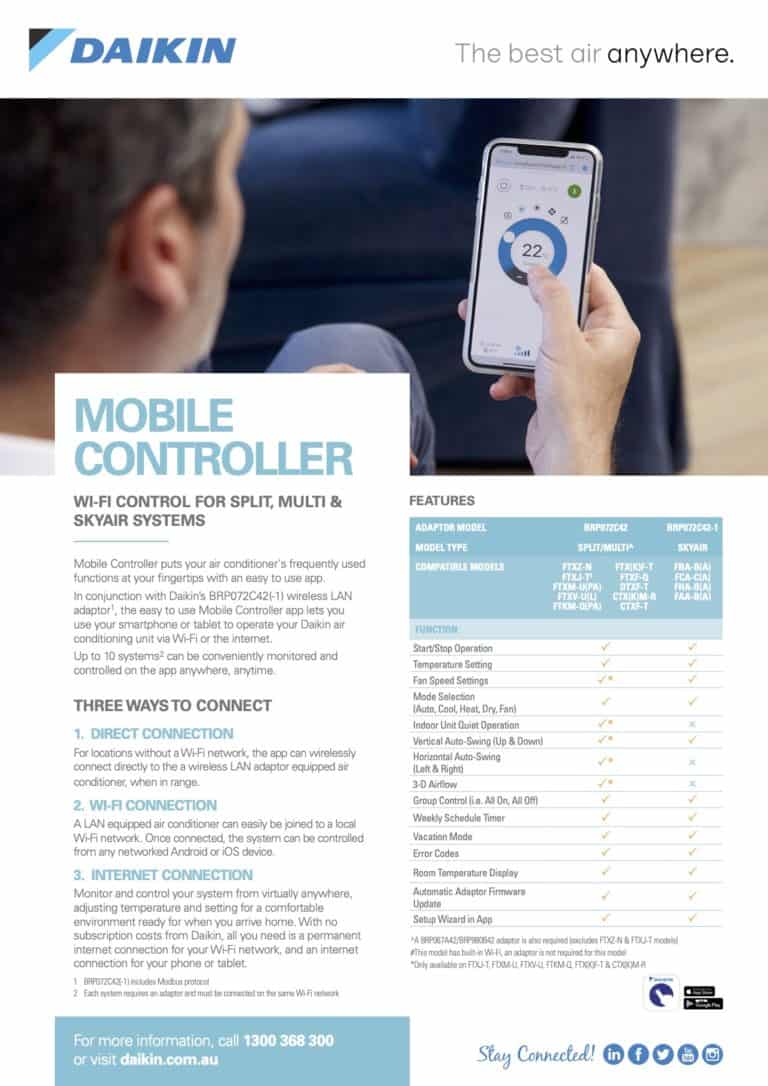 Daikin WiFi Controller BRP072C42 | Peninsula Air Conditioning